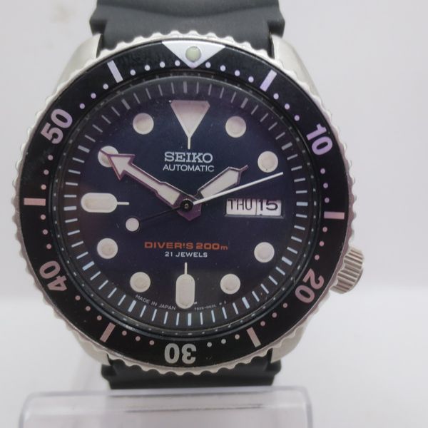 SEIKO 7S26-0020 SKX007 DAYDATE STAINLESS STEEL AUTOMATIC MENS DIVER ...