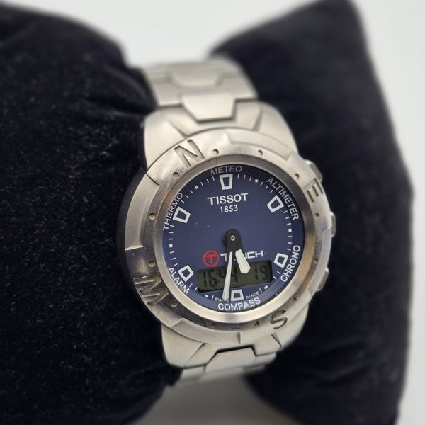 Tissot T-Touch Titanium Compass Altimeter Analog Digital Watch 42mm ...