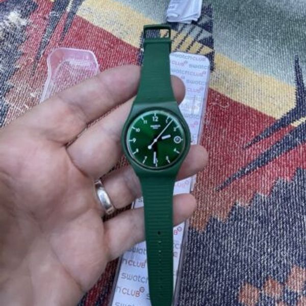 Swatch Swiss Made Golf Green Collection Watch With Case Rare Color ...