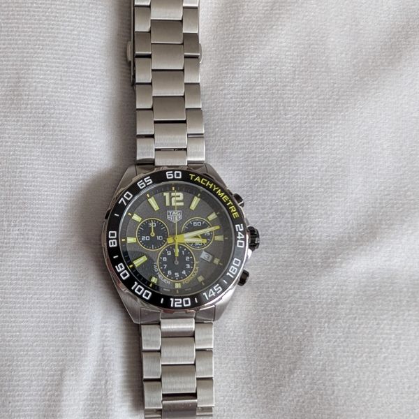 Tag Heuer Formula 1 Quartz 43mm Grey/Yellow | WatchCharts Marketplace