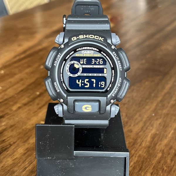 Casio Quartz Mens BLACK/YELLOW Digital Black Strap Watch - DW9052 MSRP ...