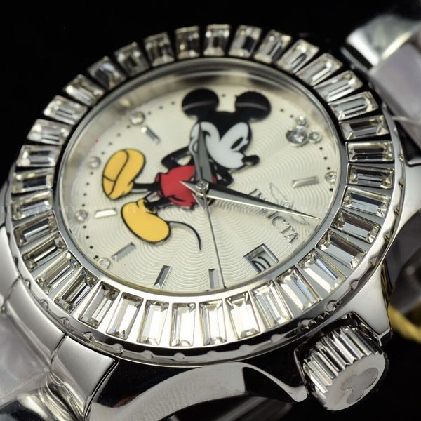 Invicta Women's Disney Lim Ed Mickey Mouse Silver Dial Crystal Quartz ...