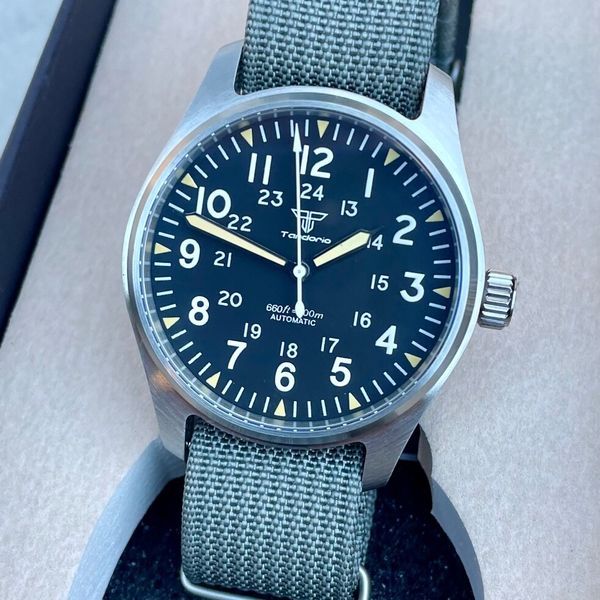Military Issue style G10 Field Watch - Seiko NH35 Automatic movement ...