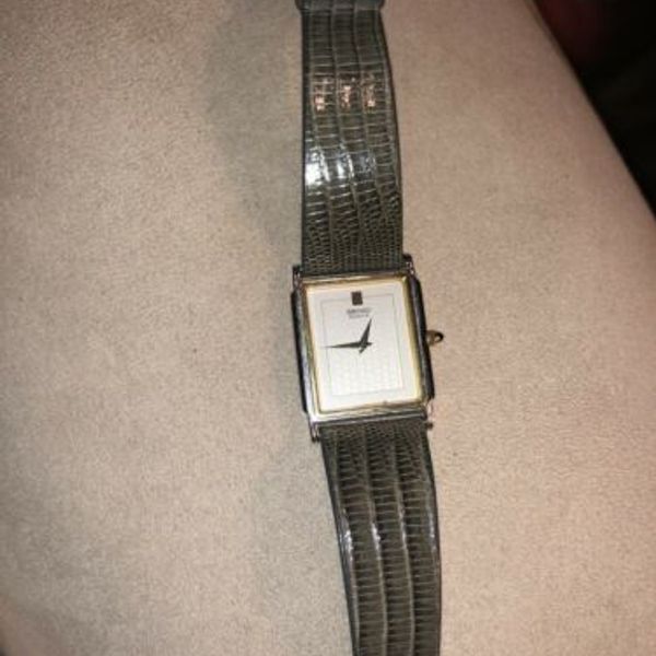 Seiko Watch Vintage Lizard Band Original Mens Wristwatch Pristine | WatchCharts