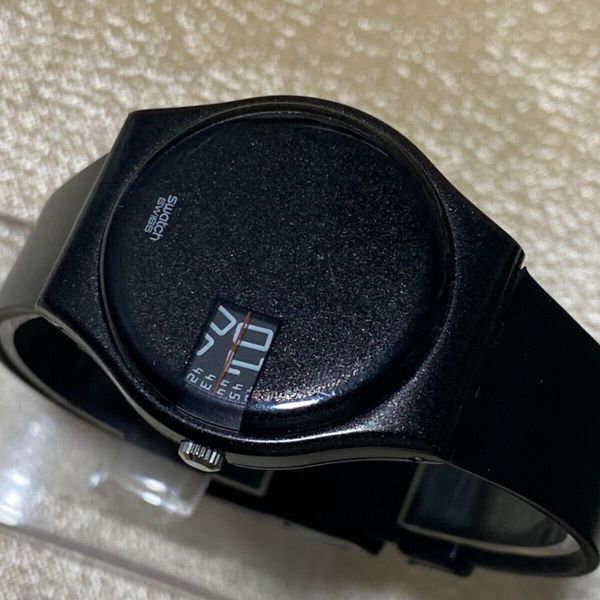 vintage rare black jump hour swatch swiss made. | WatchCharts Marketplace