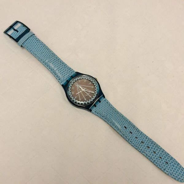 VINTAGE SWATCH 9003 BLUE MEN'S WRIST WATCH UNIQUE DESIGN | WatchCharts ...