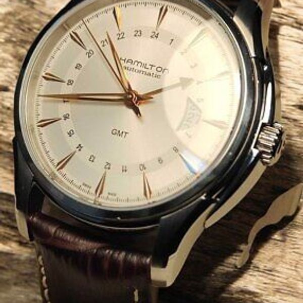 Hamilton Jazzmaster GMT Automatic 42mm Watch Second Time Zone Display ...