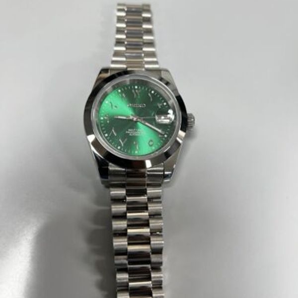 Seiko Mod, Arabic Green Dial, Automatic Movement | WatchCharts Marketplace
