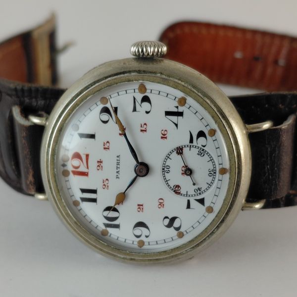 PATRIA OMEGA 1Ww 1914-1918 Montre militaire de poilu TranchÃ©e MILITARY ...