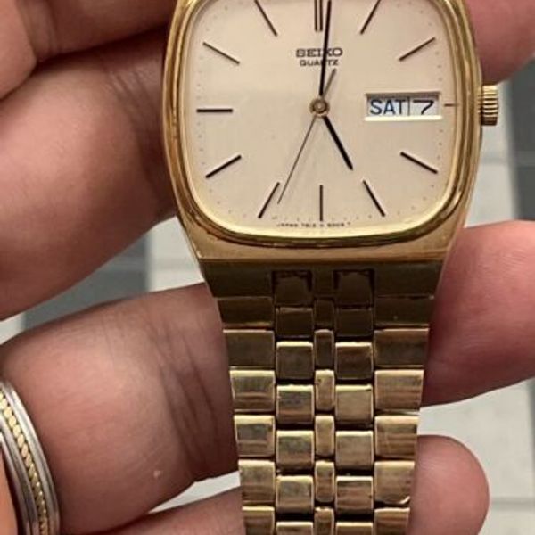 Seiko 7813-5009 Quartz SQ - Luglio 1980 - Gold Tone Tank Style Calibro ...