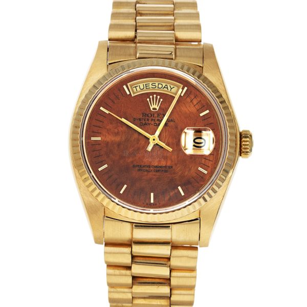 FS- Rolex 18038 6.1 Million Serial Day-Date 36mm President Wood Dial ...