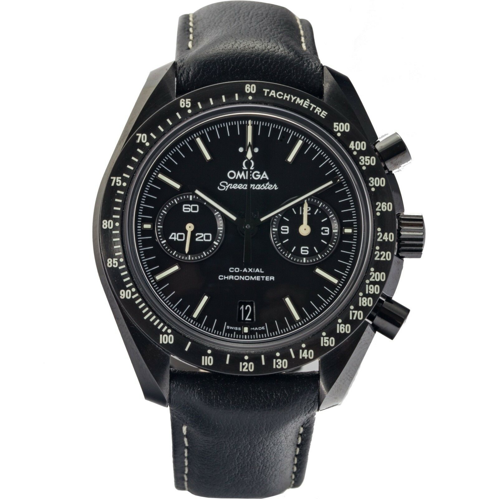 Omega Speedmaster Moonwatch Co-Axial Dark Side of the Moon Pitch Black ...