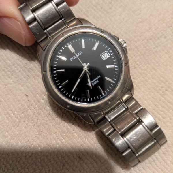 Seiko Pulsar TITANIUM Military Style Mens Watch Good Condition Working ...