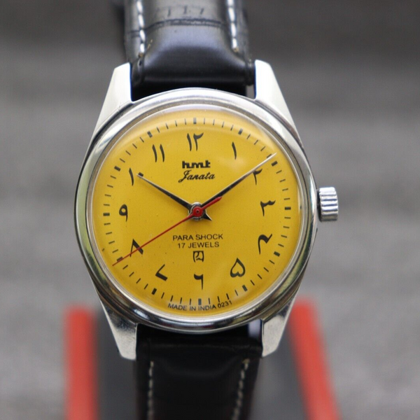 Vintage HMT Janata hand winding movement India made men's watch ...