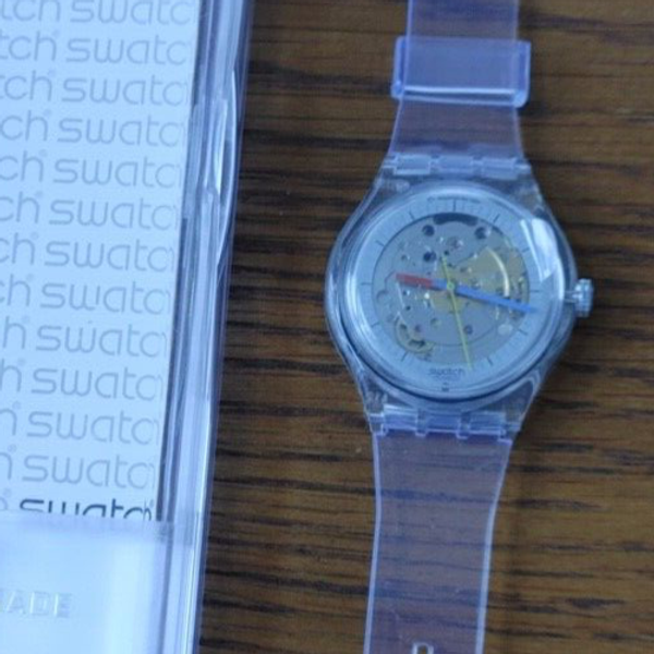Swatch 1985 Automatic Conversion Watch GK100 Jelly Fish rare custom ...