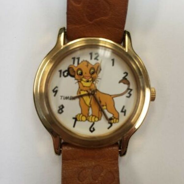 Disney Lion King Simba Watch Wristwatch Novelty Timex Paw Print Leather ...