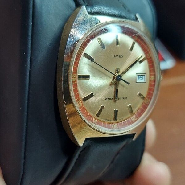 Timex Marlin 1972 Gold Tone Mens Vintage 1970s Watch | WatchCharts ...
