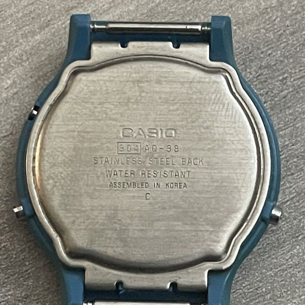 Vintage 1989 Casio AQ-38 Mod 304 ANALOG-DIGITAL Watch CASIO Alarm ...