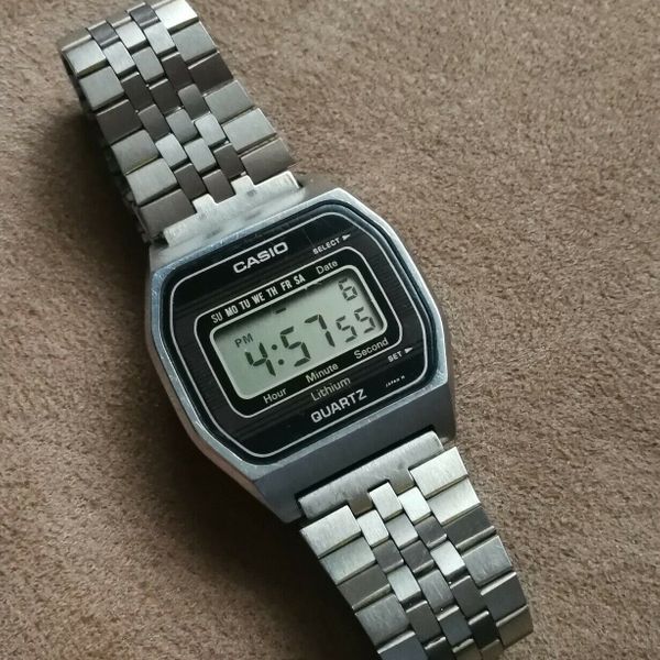 vintage casio b-815g lithium quartz date watch 1980 japan rare module ...