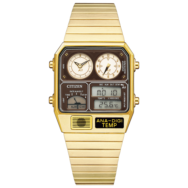 CITIZEN COLLECTION ANA-DIGI TEMP JG2103-72X Analog Digital Watch Gold 32.5mm | WatchCharts ...