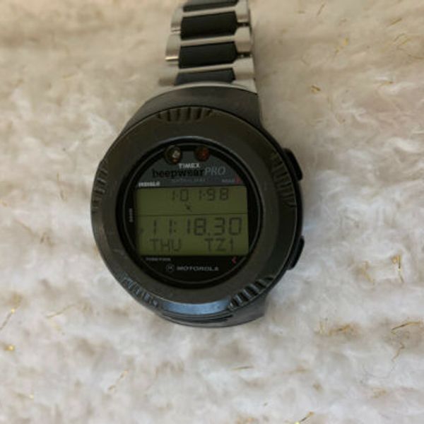Timex Beepwear pro, working RARE Pager Watch Combination Timex ...