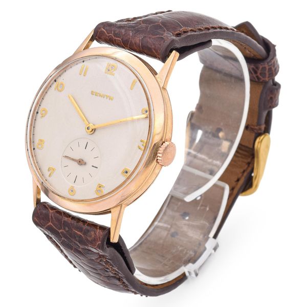 Vintage 18k Yellow Gold Zenith Swiss Jumbo Watch | WatchCharts Marketplace