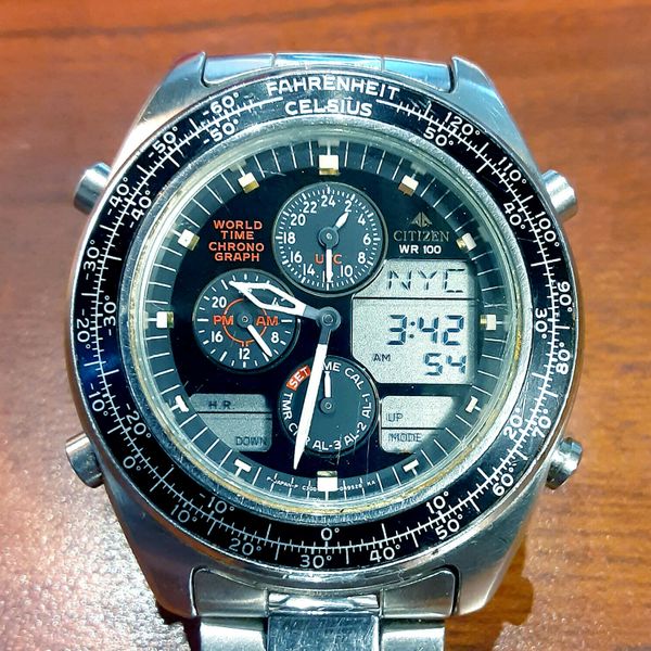 Vintage CITIZEN NAVIHAWK C300 JNO with Manual CTZ E6758 WORKING ...