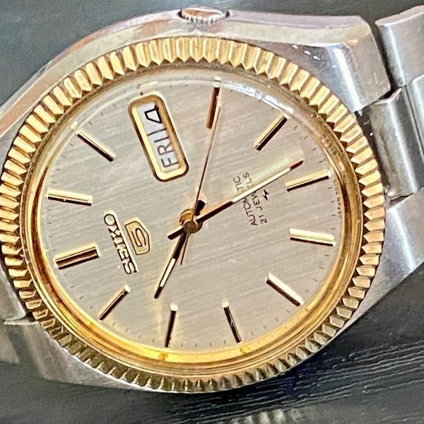 Vintage Seiko 5 7019-8100 21 jewel Automatic Men's Watch, running ...