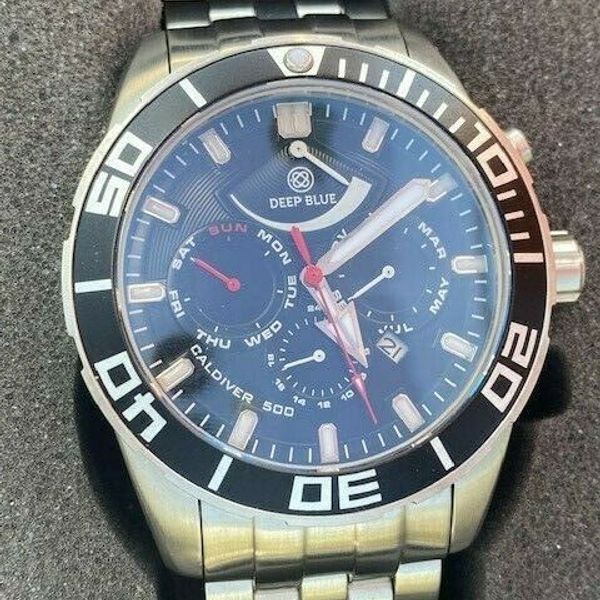 Deep Blue Caldiver 500 Automatic SS Black Dial | WatchCharts