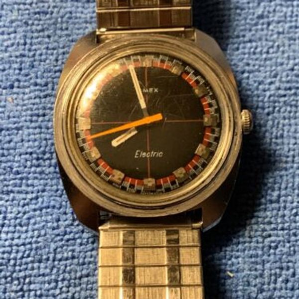 1971 Timex Electric Diver style Crosshair Rally Dial Watch -For Parts ...
