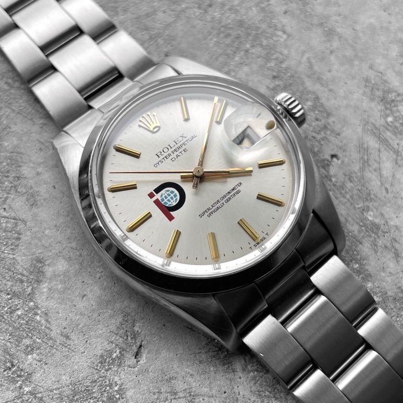 1979 Rolex Date 1500 Stainless Steel - Pool Intairdril Company Logo ...