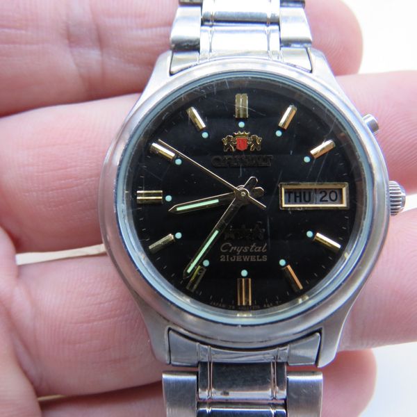 Vintage mens automatic wrist watch Orient 3 Star 21 Jewels ...