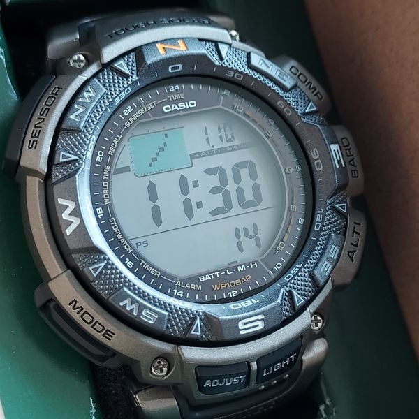 Montre CASIO PRO TREK PRG-240T-7ER [3246] TRIPLE SENSOR #TITANIUM" NEW ...