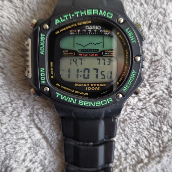 CASIO ALT-6000 TWIN SENSOR ALTI-THERMO IN MINT CONDITION | WatchCharts ...