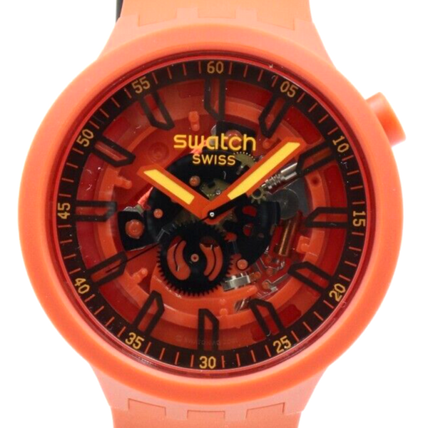 New Swiss Swatch OPEN HEARTS Silicone Big Bold Skeleton Watch 44mm ...
