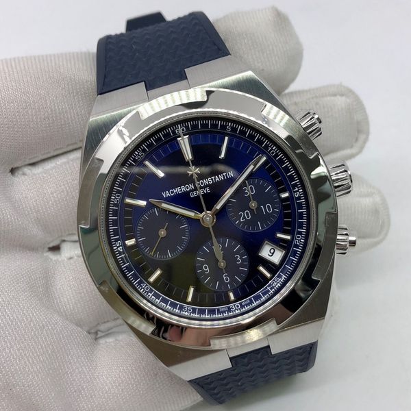 VACHERON CONSTANTIN 5520V/210A-B148 BLUE DIAL OVERSEAS CHRONOGRAPH ...