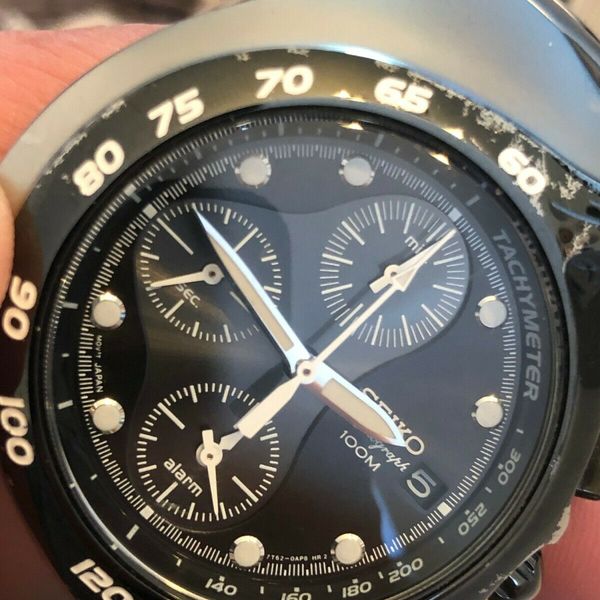 Seiko Men's Ventura alarm chronograph asymmetrical watch SNA061 w/box ...