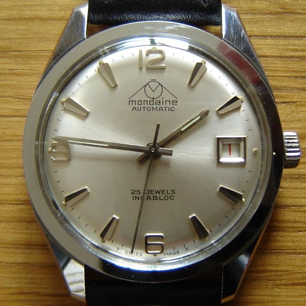 1970s Mondaine 25 Jewel Automatic Calendar Wrist Watch - ETA 2782 ...