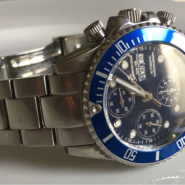 FSOT: Chenevard Submariner homage Automatic Chronograph Asian 7750 ...