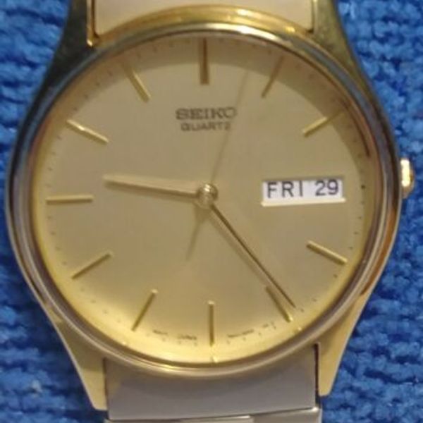 Men’s Vintage Seiko Quartz Watch Gold-Tone Stainless Steel S114V USA | WatchCharts
