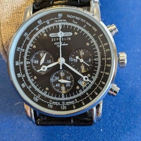 ZEPPELIN 100 jahre chronograph quartz mens NEW $125. | WatchCharts ...