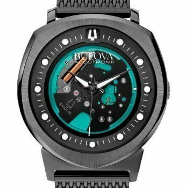 BULOVA Accutron II Alpha *Rare*Black 98A136 Watch Ultra Hi Frequency ...