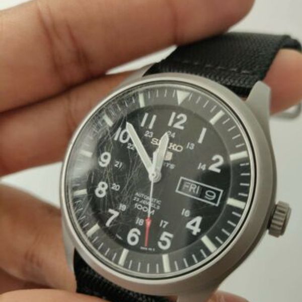 Seiko 5 Sports Men's Black Watch - SNZG15 PRE OWNED | WatchCharts