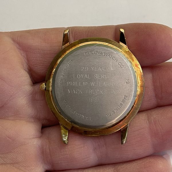 Bulova Accutron Quartz Watch Mack Truck Bulldog Logo Service Award ...