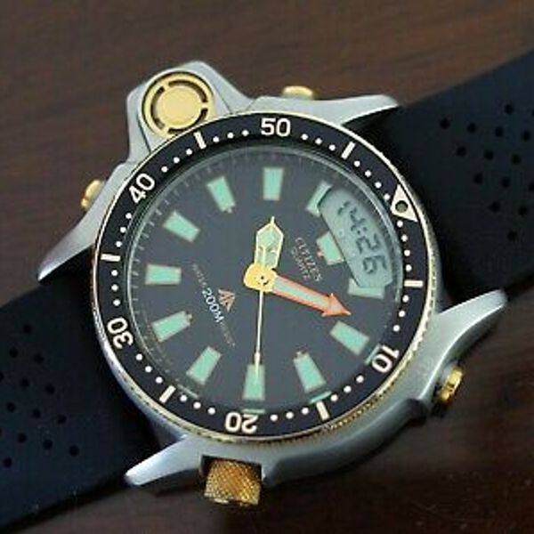 Vintage mens Citizen Aqualand C022 in mint condition very collectable ...