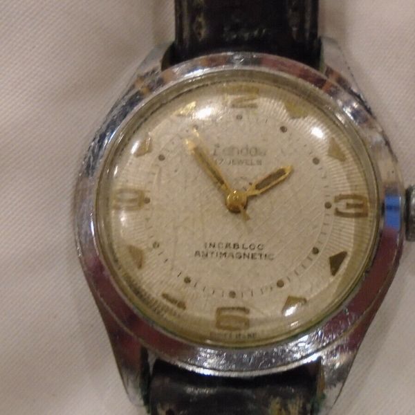 Vintage Swiss Guyora Landau Mens 17 jewel watch Repair good balance ...