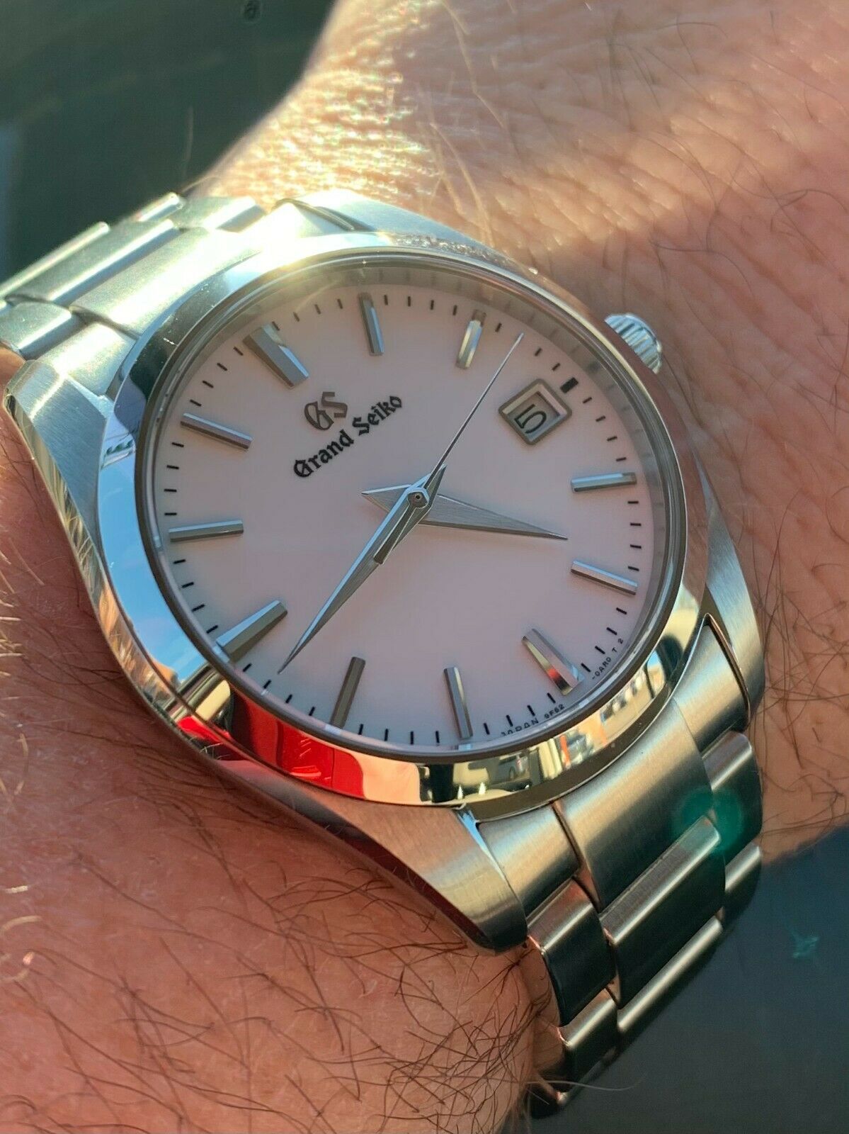 GRAND SEIKO SBGX259 white dial, zaratsu polish, 9F quartz HAQ movement ...