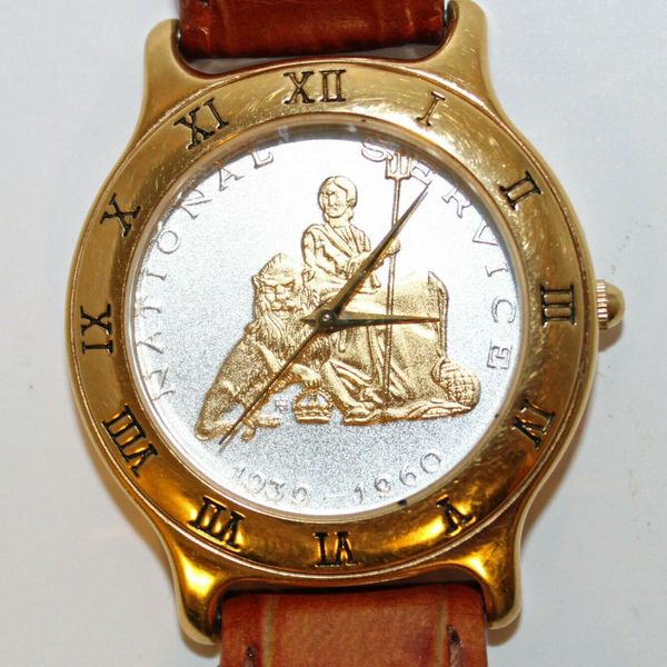 Coin Watch Swiss Made Quartz National Service 1939 - 1960 used working ...