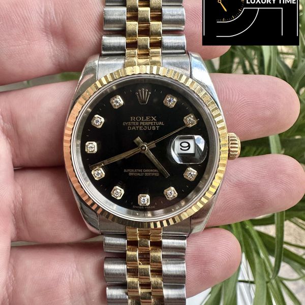 [WTS] Rolex DateJust 36mm Reference 116233 Factory Black Diamond Dial ...
