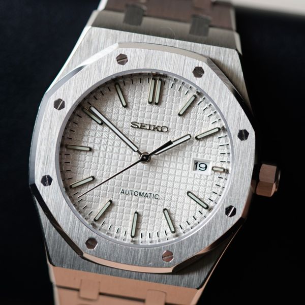 [MOD] SEIKO WATCH MOD AP White Royal Oak Mod 41mm | WatchCharts Marketplace